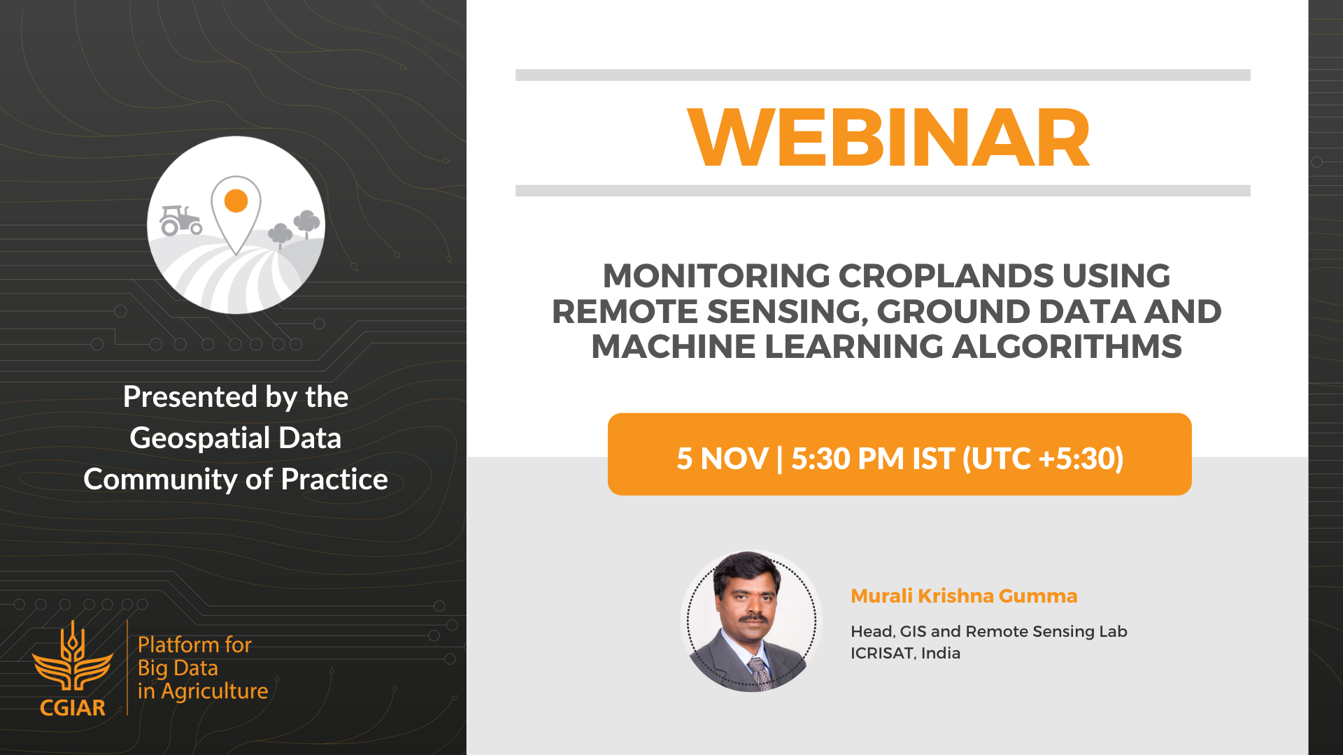 Webinar Monitoring Croplands Using Remote Sensing Ground Data And Machine Learning Algorithms